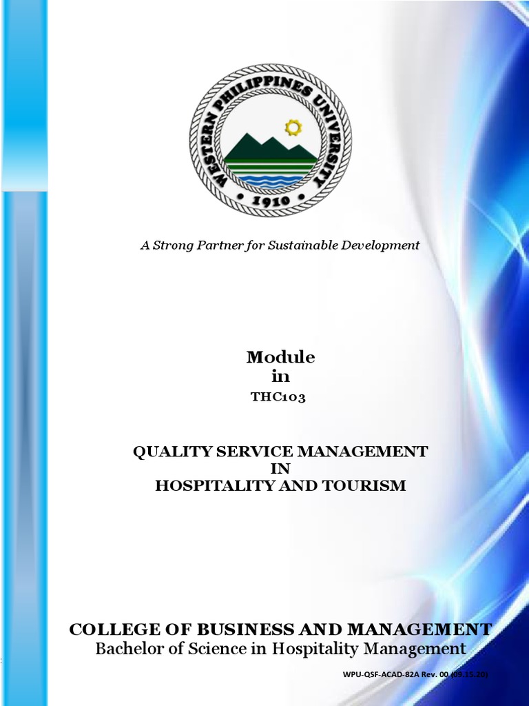 Module 2 Quality Service Management in Tourism and Hospitality | Download Free PDF | Learning ...