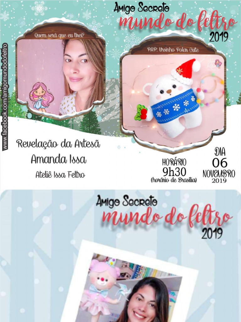 06AS2019 Ursinho Polar Cute Issa Feltros Mundo Do Feltro | PDF