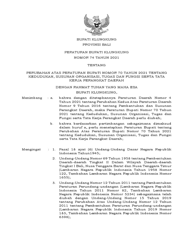 Struktur Dan Sotk BPKPD 2022 | PDF