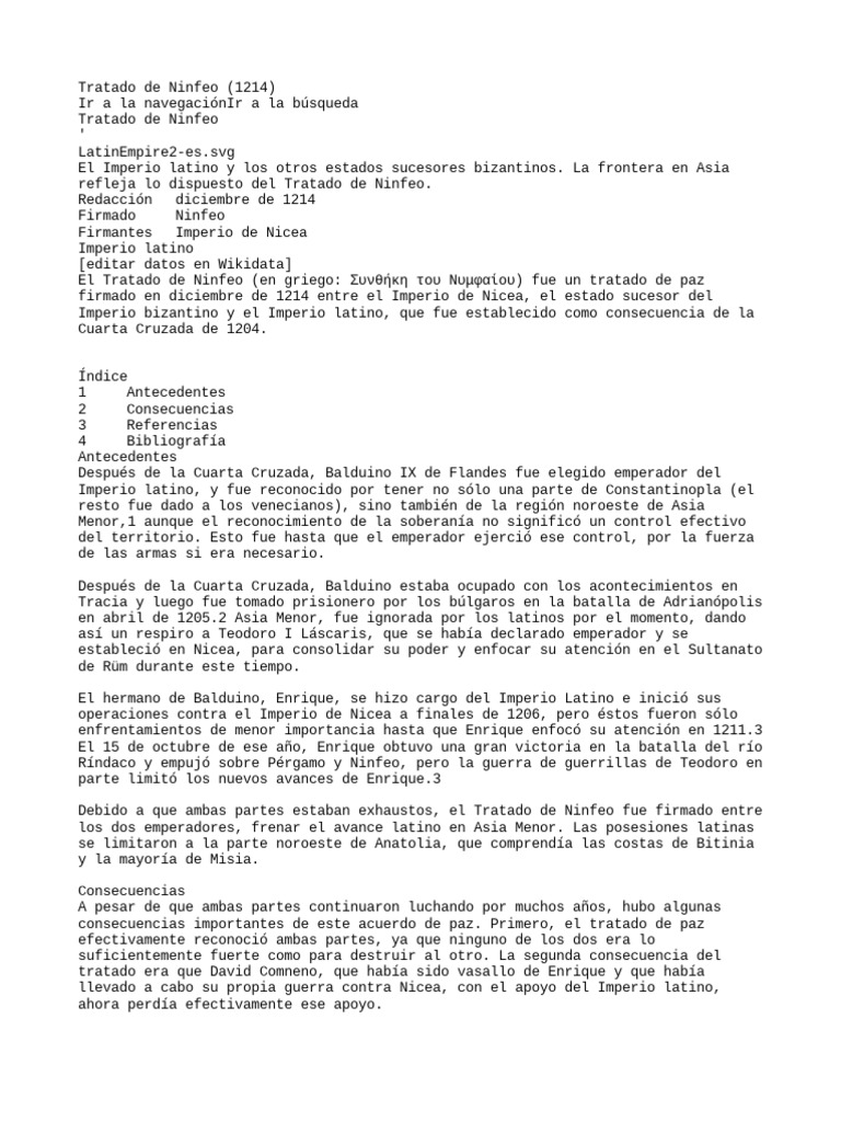 Tratado de Ninfeo (1214) | PDF | Edades medias | Alta Edad Media