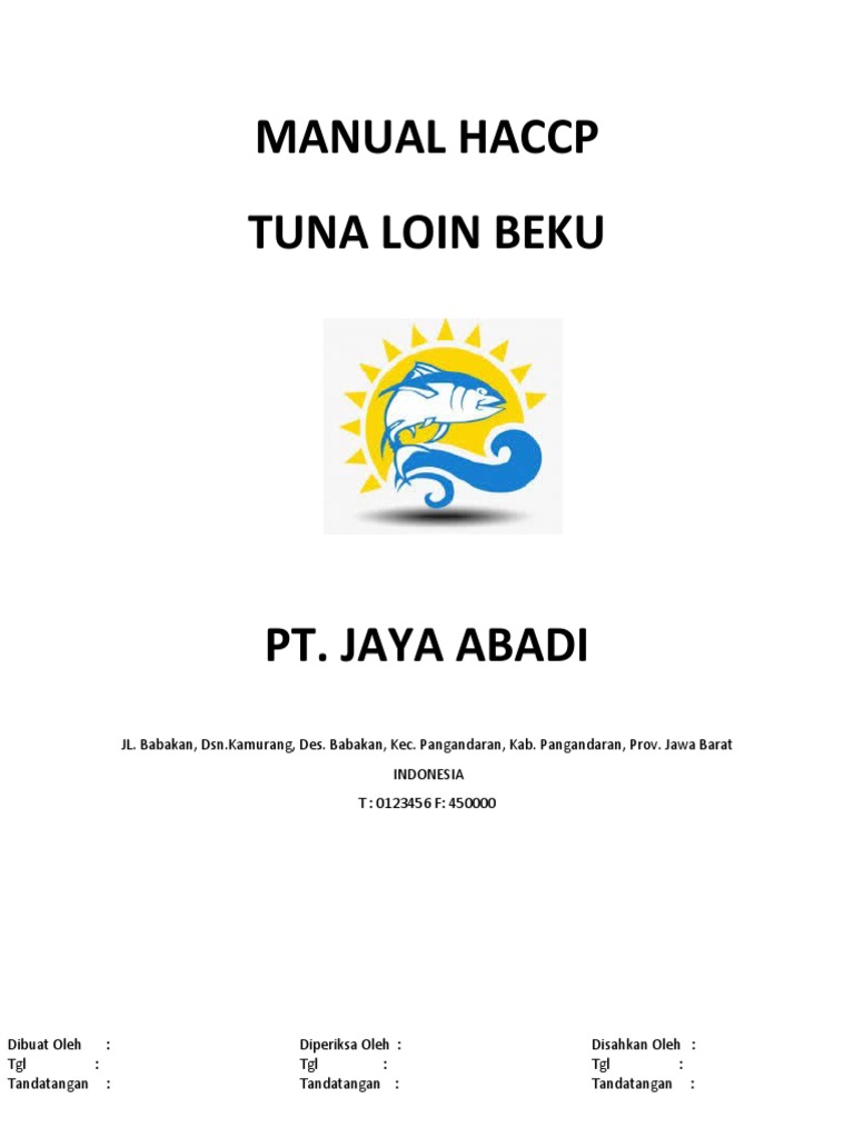 Manual Haccp - Kelompok 1 Haccp | PDF