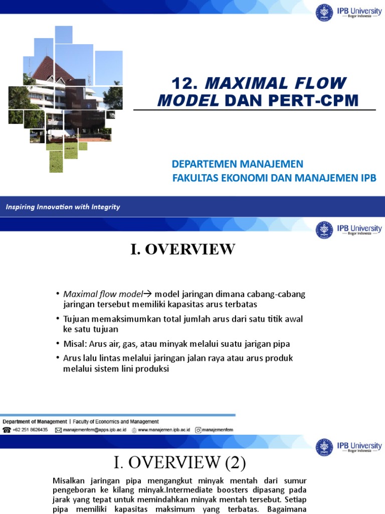 Metkuan 8b - Maximal Flow Model - CPM PERT - KUL | PDF | Metode & Bahan ...