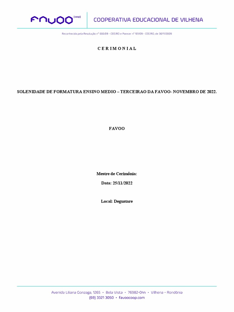 Cerimonia de Formatura-2023 | PDF