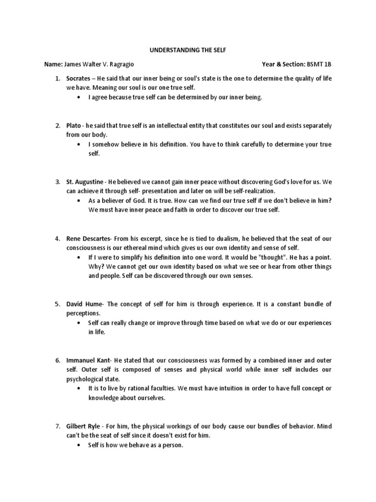 UTS Quiz 1 | PDF | Philosophy Of Self | Soul