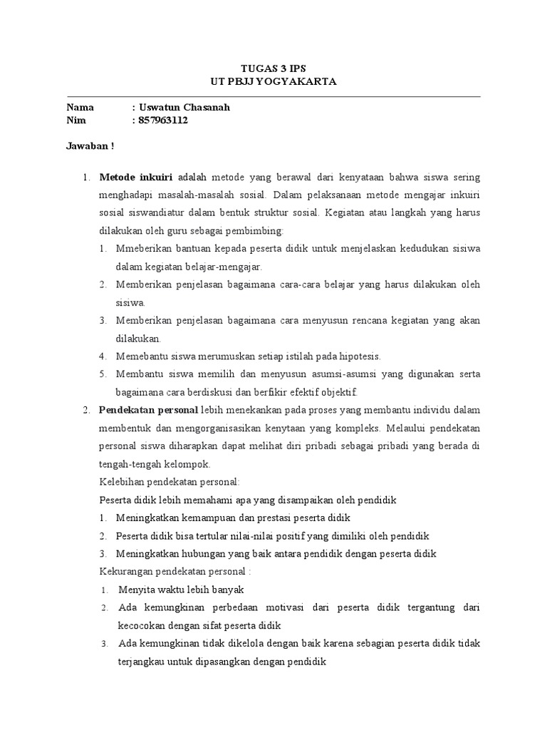 Tugas 3 Ips | PDF