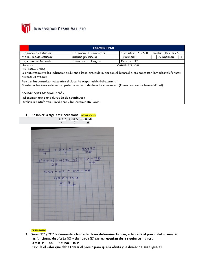 .Examen Final (PL) - b2 | PDF | Métodos y materiales de enseñanza