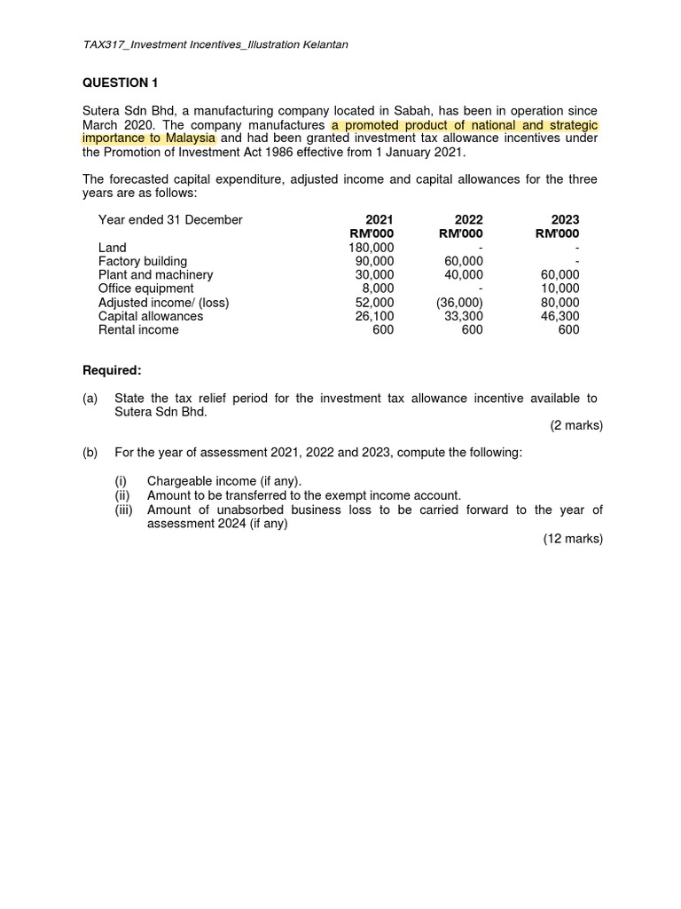 TAX317 - Topic - ITA Example Q | PDF | Taxes | Taxation