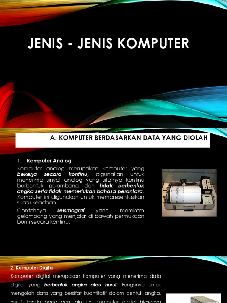 Jenis-Jenis Komputer dan Fungsinya | PDF