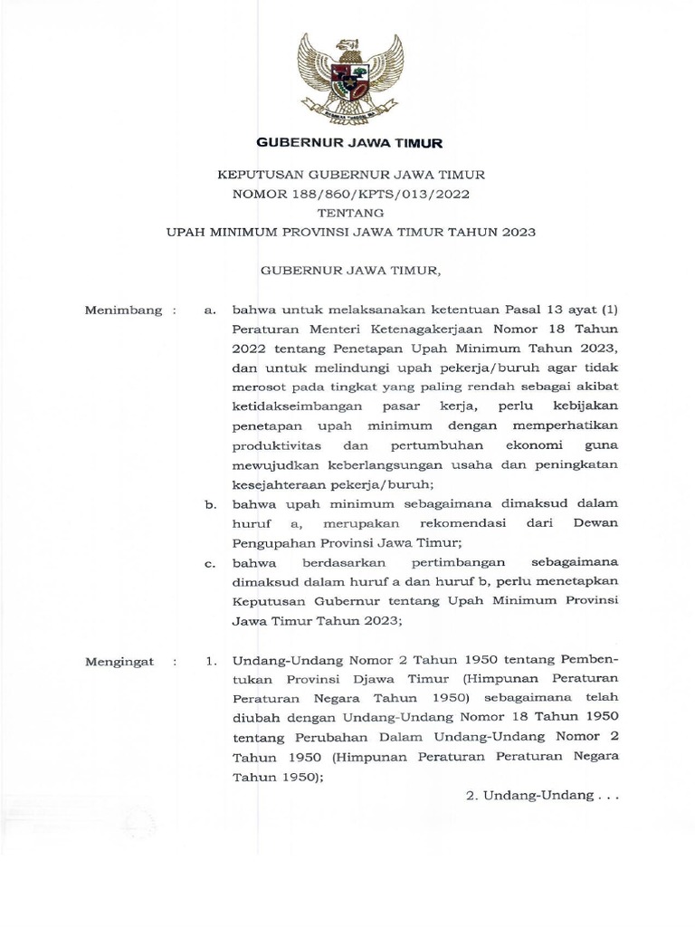 SK - Ump Jatim 2023 | PDF