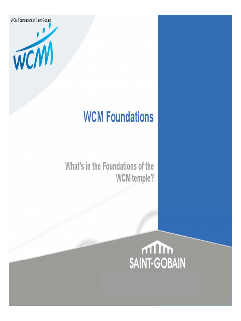01.12 WCM Foundations in Saint-Gobain | PDF