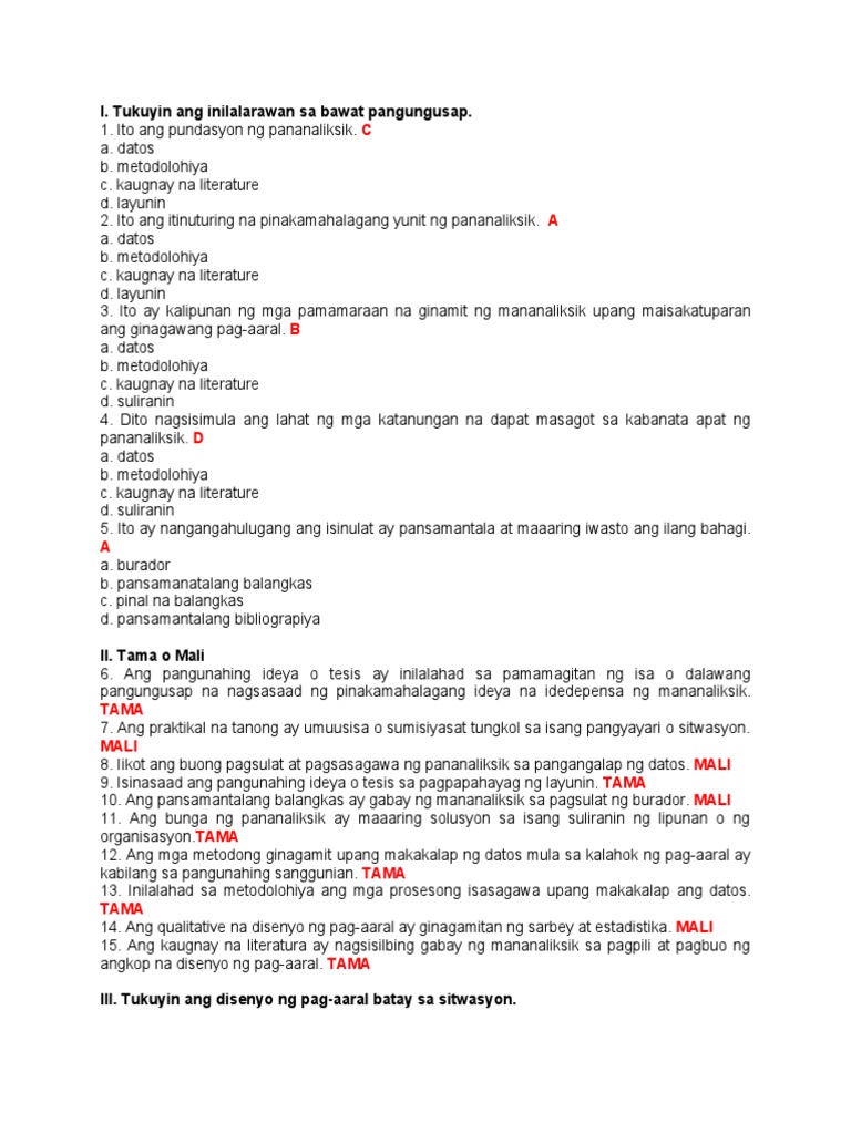 FIL101-2ND-QUARTER-Mahabang Pagsusulit | PDF