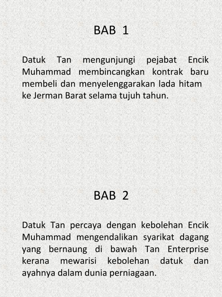 Peristiwa Penting Mengikut Bab | PDF