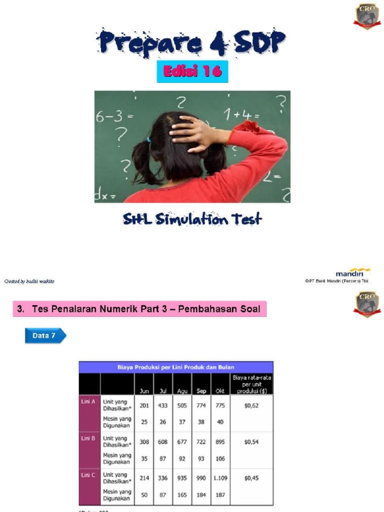 Prepare 4 SDP Edisi 16 SHL Tes Numerik Part 3 | PDF | Business ...