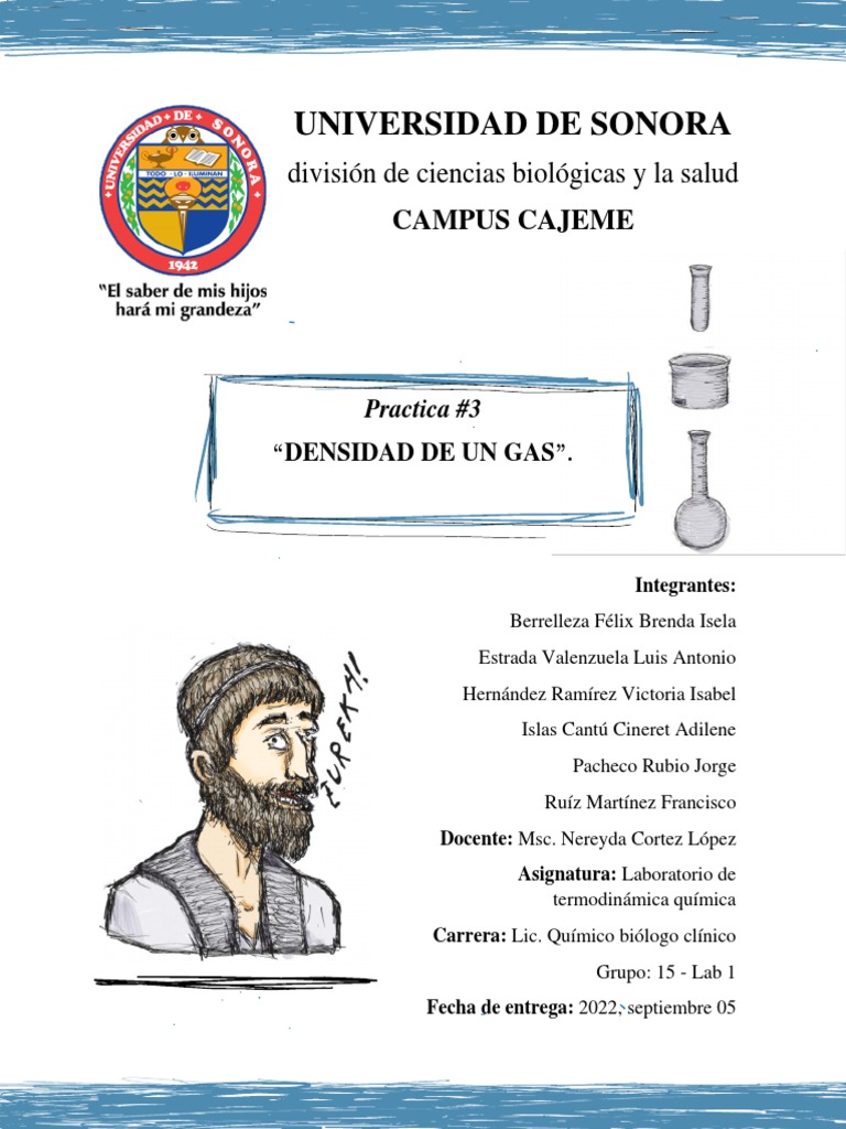 Densidad de Un Gas p3 Lab Termo | PDF | Densidad | Gases