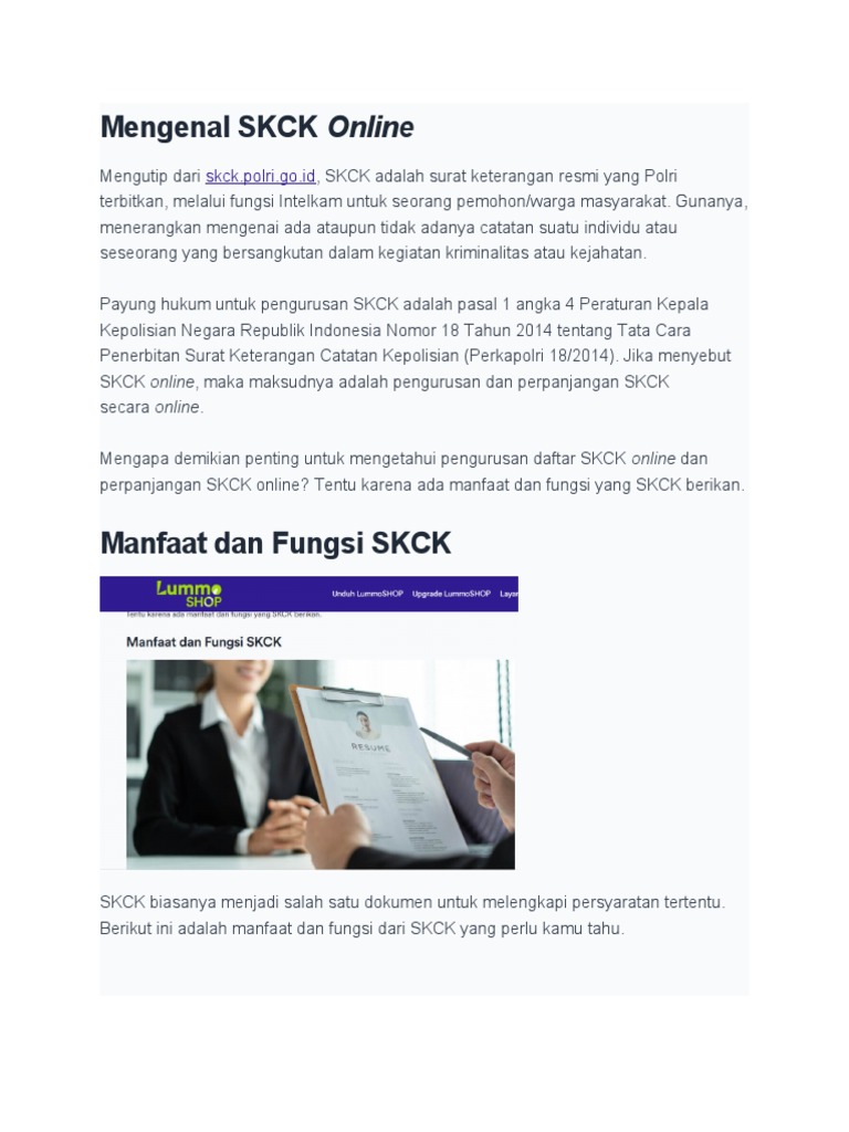 Modul SKCK Online | PDF