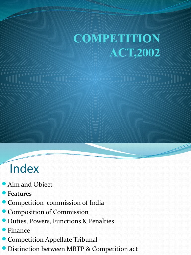 Overview of the Competition Act 2002 | PDF | Justice | Crime & Violence