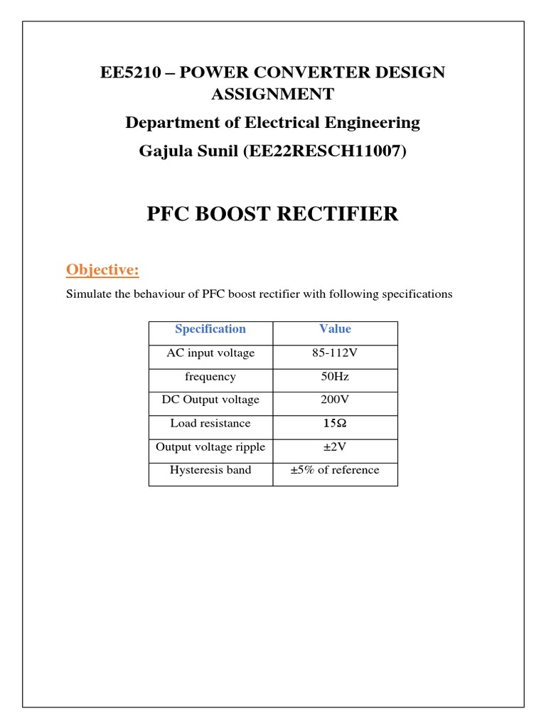 PFC Boost Rectifier | PDF