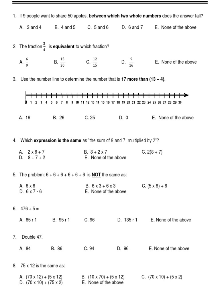 Math Problem Solving Practice Questions | PDF | Mathematical Notation | Mathematics