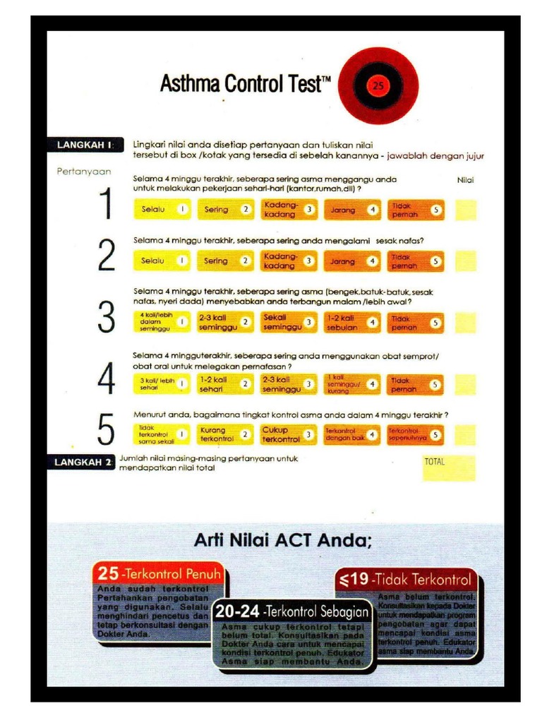 Asthma Control Test | PDF