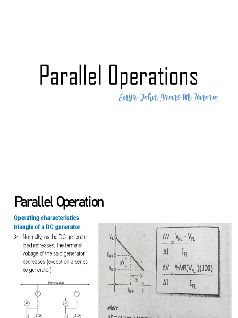 Parallel Operation | PDF