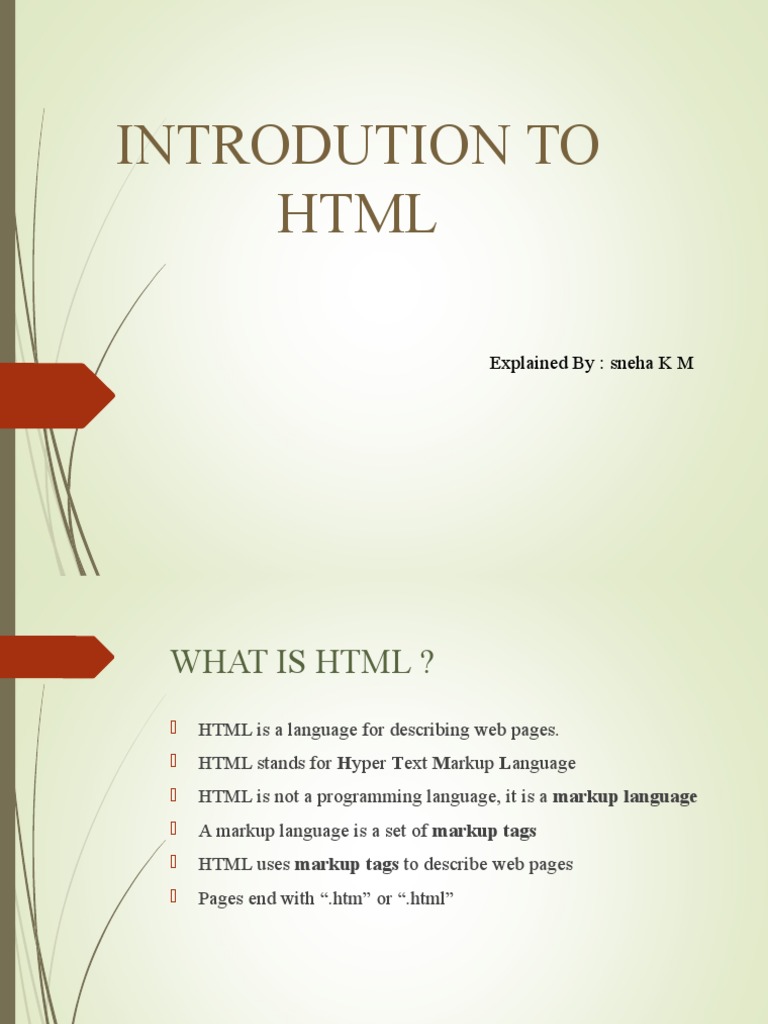 An Introduction to HTML Elements and Tags | PDF | Html Element | Html