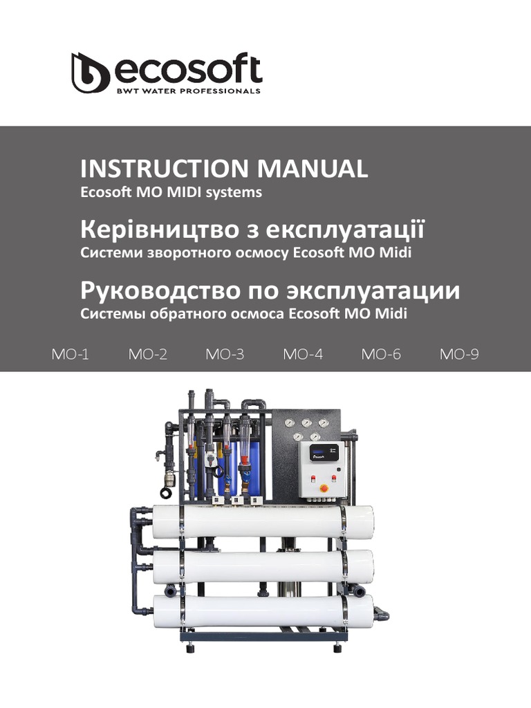Manual Ecosoft Mo Midi | PDF | Membrane | Pump