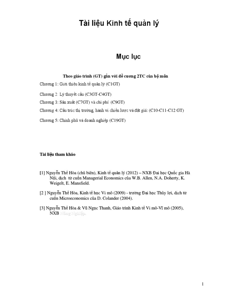 Bài gi - ng Kinh t - qu - n l - -theo đề cương 2TC | PDF