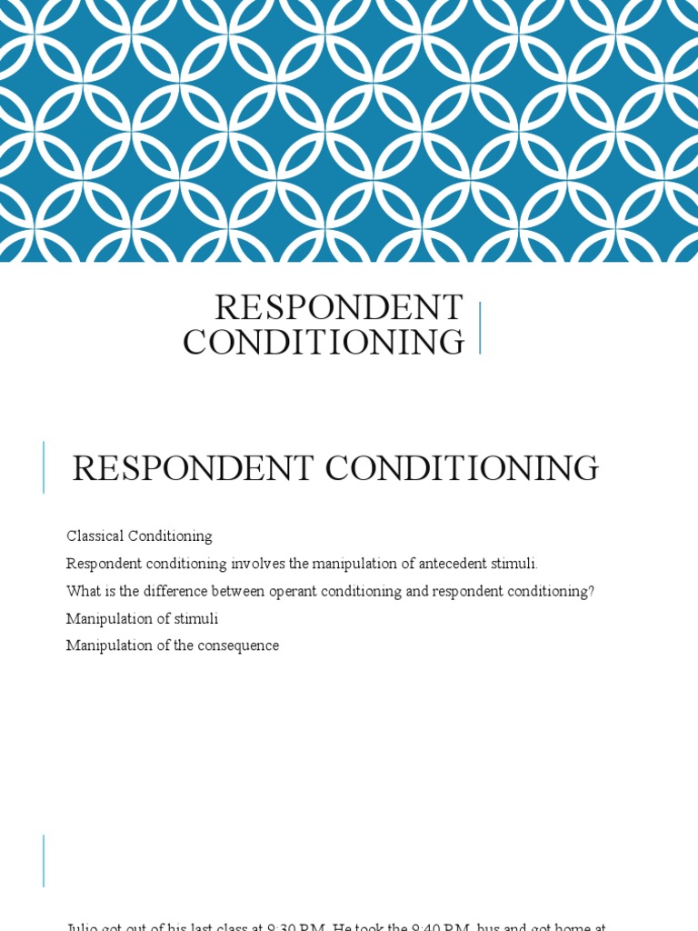 7 Respondent Conditioning | PDF