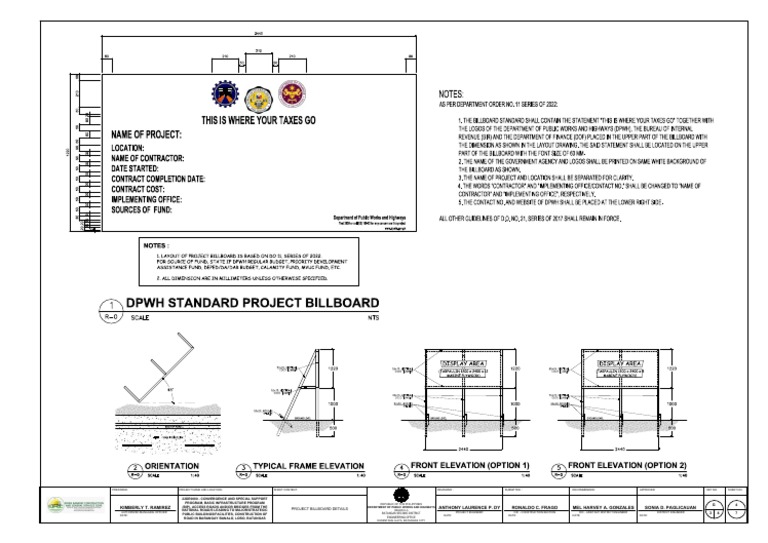 DPWH Standard Project Billboard: This Is Where Your Taxes Go Name of ...