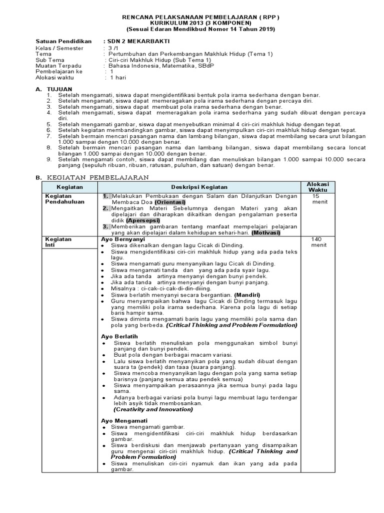 3.1.1.1 - RPP Revisi Terbaru - Katulis - Com | PDF | Karier & Perkembangan