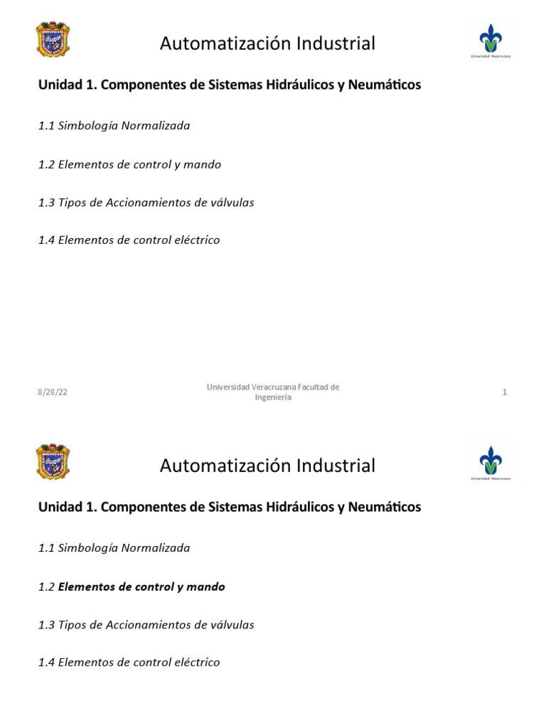 1.2 Elementos de Control y Mando | PDF | Automatización | Válvula