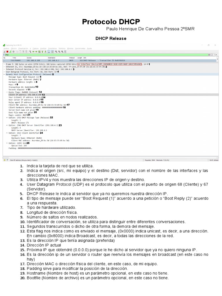 Protocolo DHCP | PDF | Dirección IP | Protocolos de internet