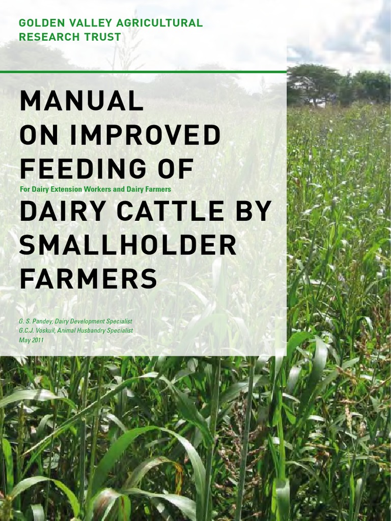 Manual On Feeding Of Dairy Cattle By Smallholder Farmers Pdf
