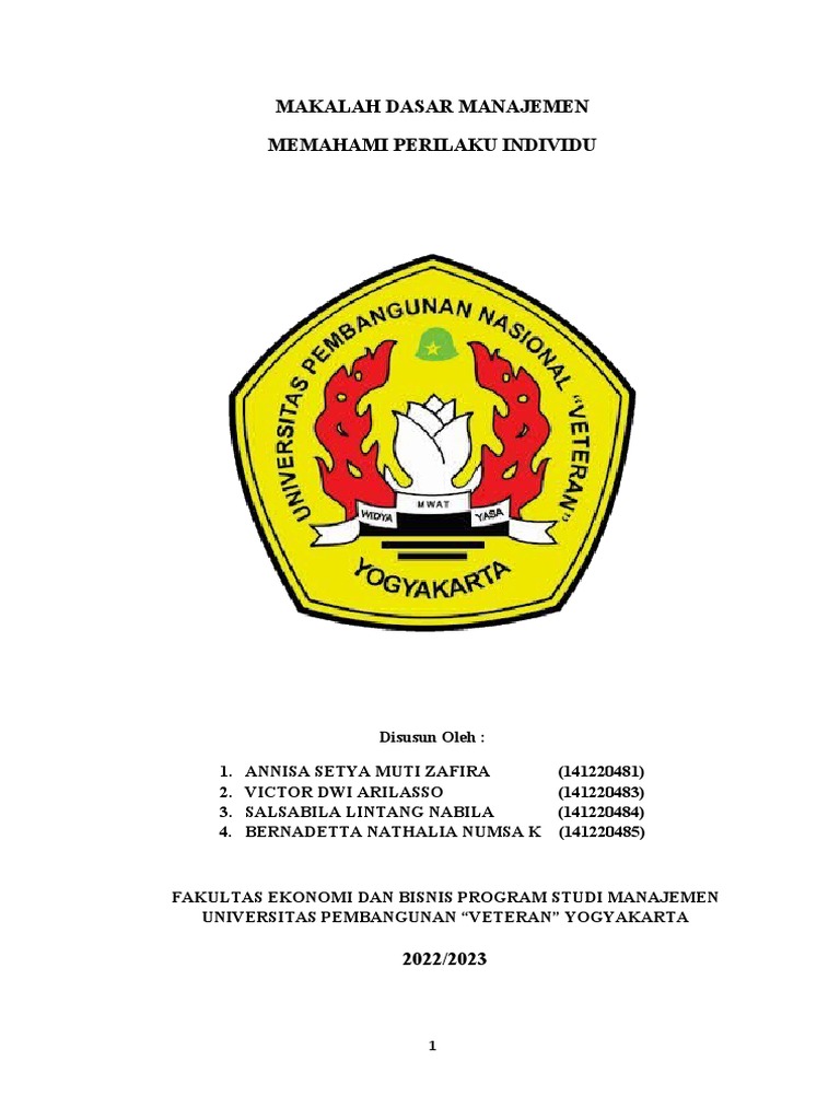 DM Kel. 6 Makalah Memahami Perilaku Individu | PDF