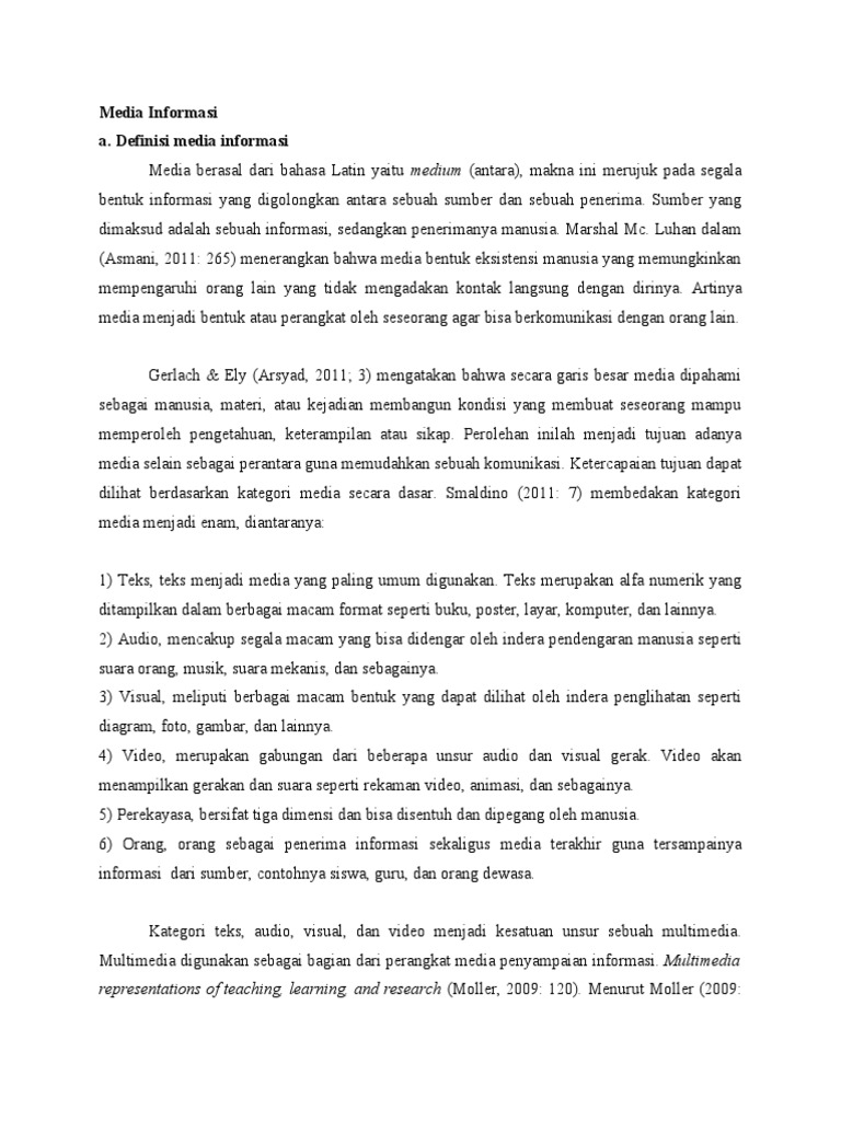 Definisi dan Fungsi Media Informasi | PDF