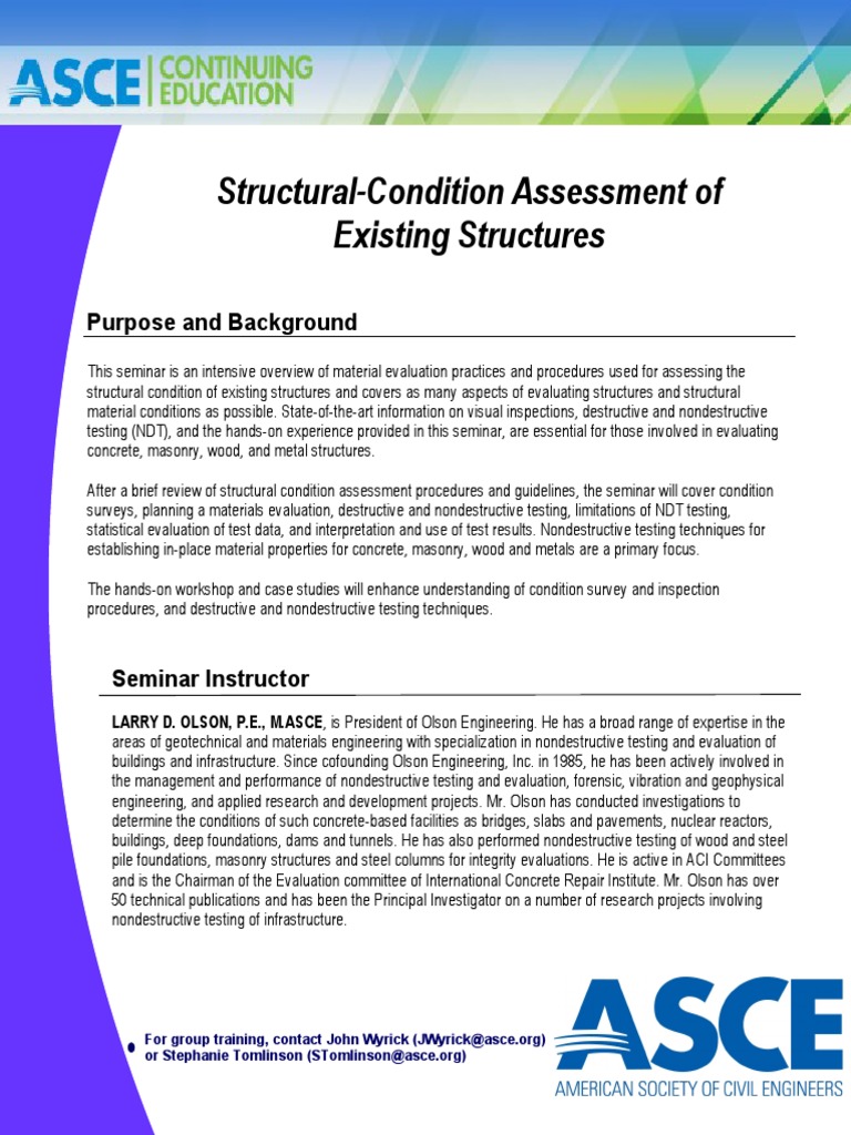 Structural Condition Assessment Existing Structures Pdf 9922