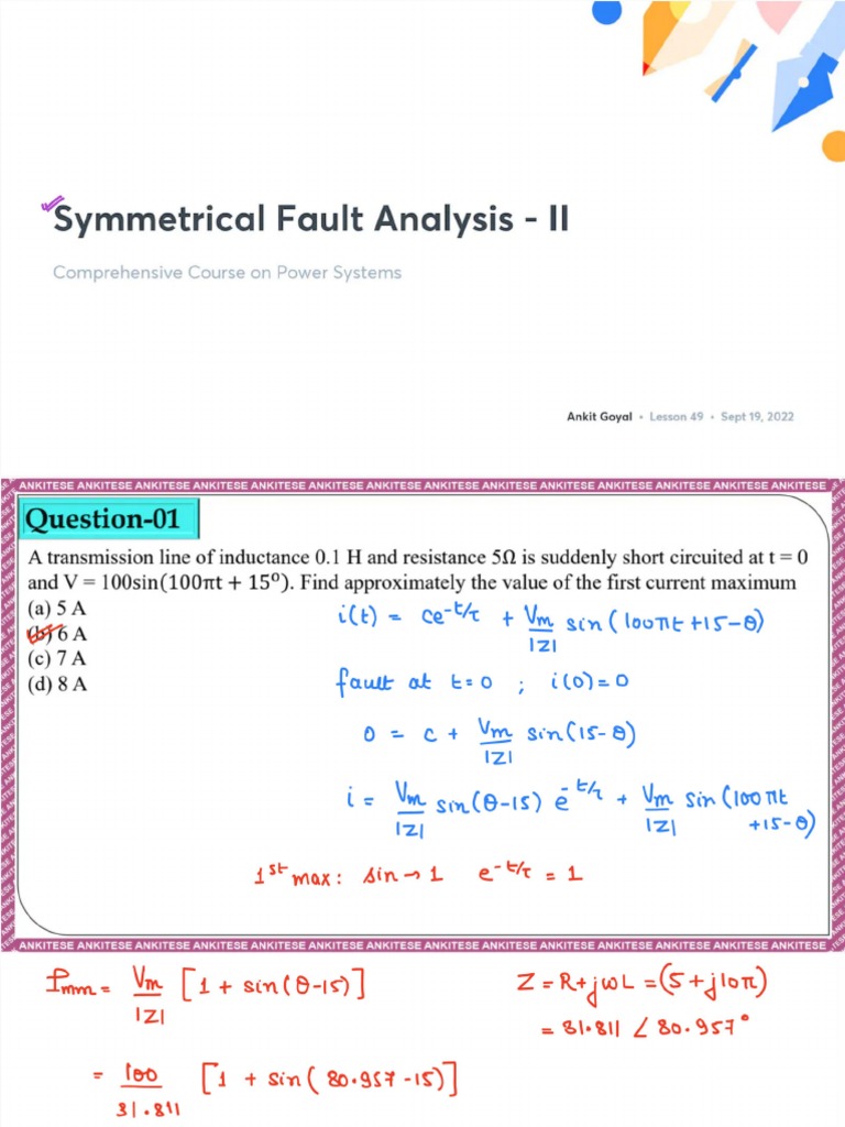 Symmetrical Fault Analysis II With Anno | PDF Symmetrical Fault Analysis II With Anno | PDF