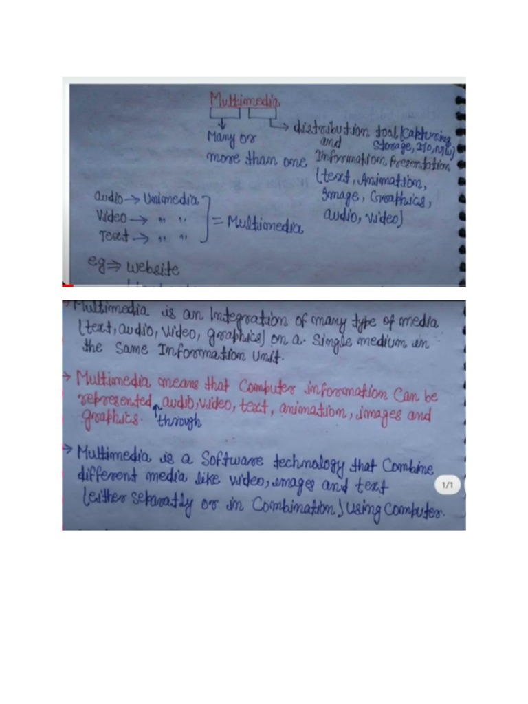 Multemedia Notes | PDF | Animation | Multimedia