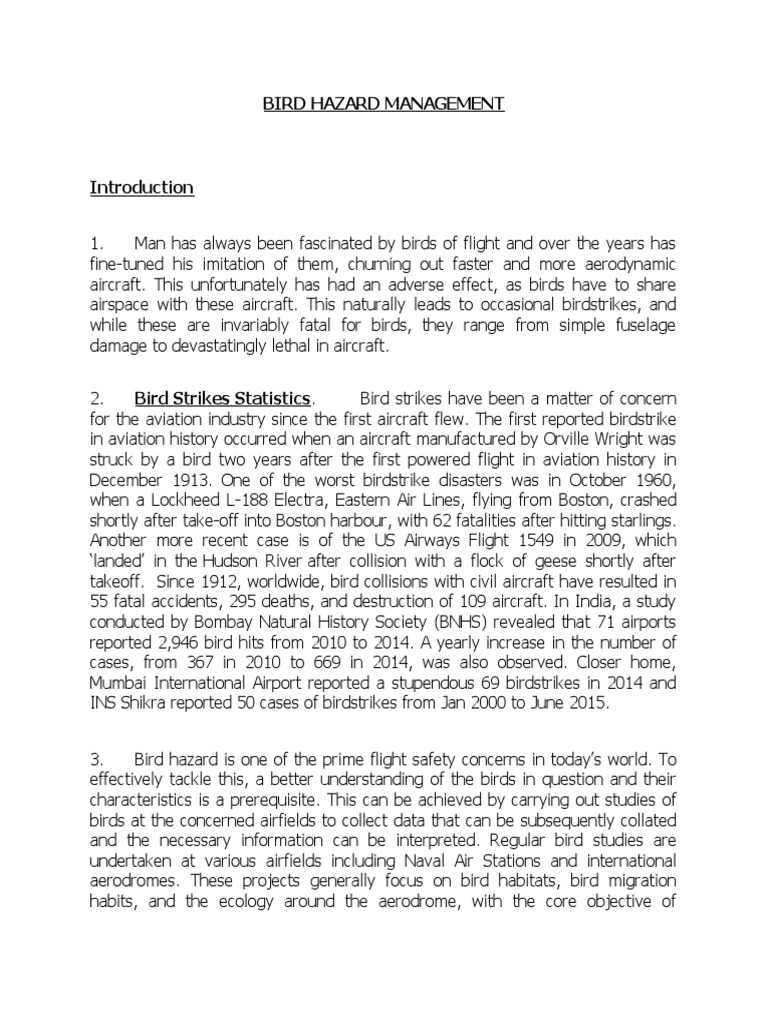 Bird Hazard Management | PDF | Birds | Ornithology