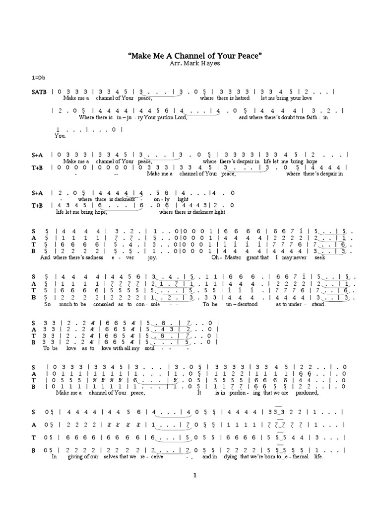 Make Me A Channel of Your Peace | PDF