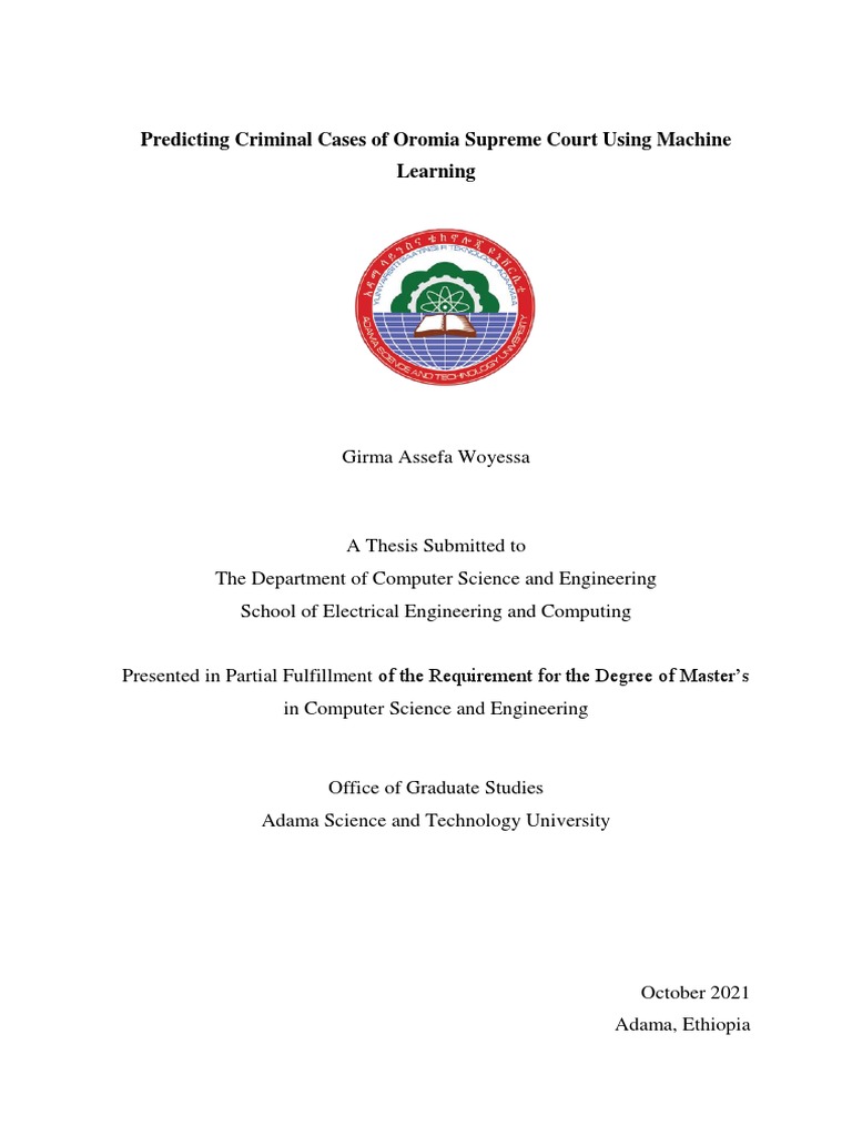 Girma Assefa | PDF | Machine Learning | Thesis