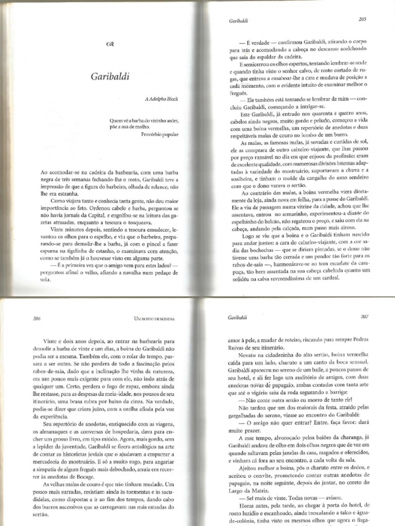 Josué Montello - Garibaldi (Conto) | PDF