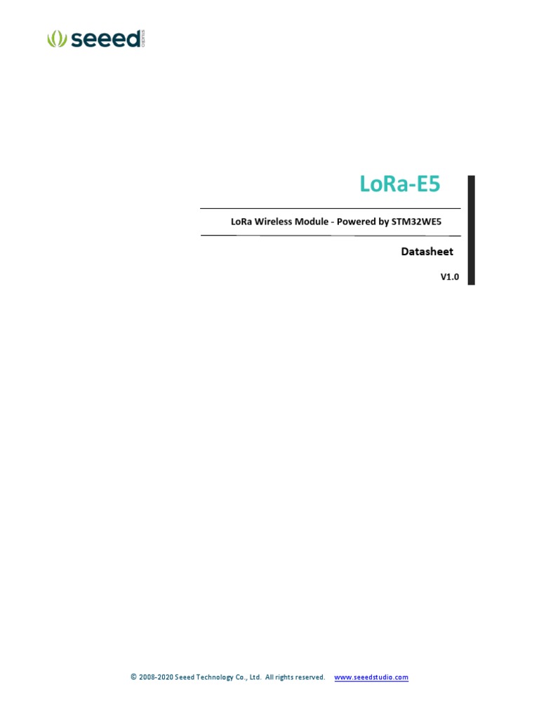 LoRa-E5 Module Datasheet - V1.0 | PDF | Radio | Electromagnetic ...