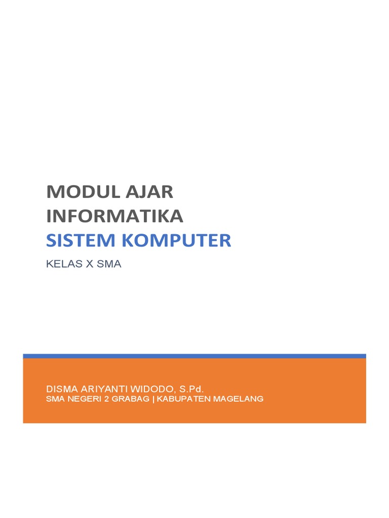 Modul Sistem Komputer Kelas X | PDF