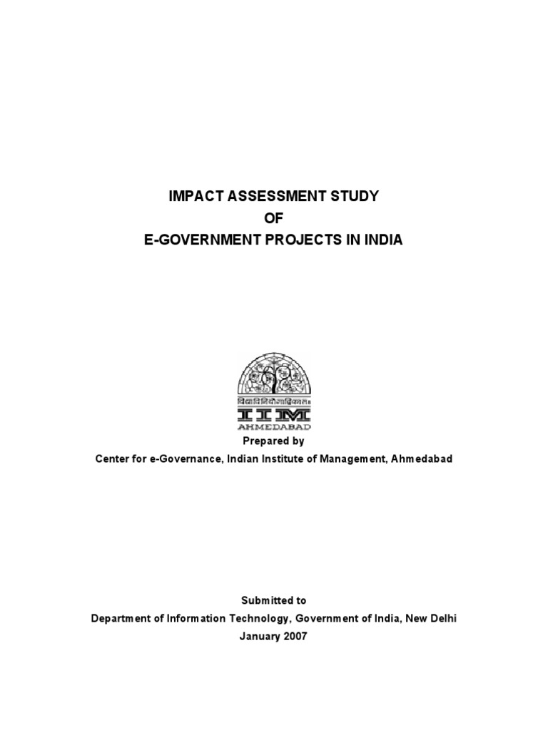Impact Assessment Study Dit | PDF