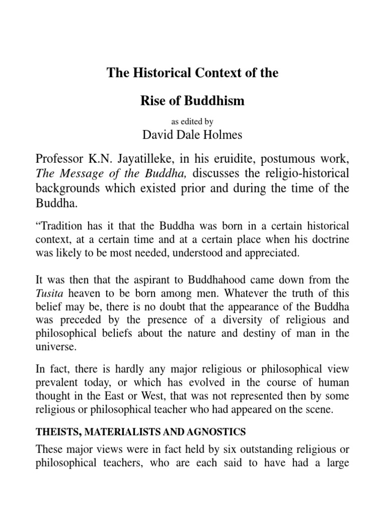 Historical Context of The Rise of Buddhism | PDF | Gautama Buddha ...