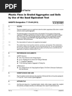 Sand Equivalent Test Method ASTM D2419 | PDF | Standard Deviation | Water