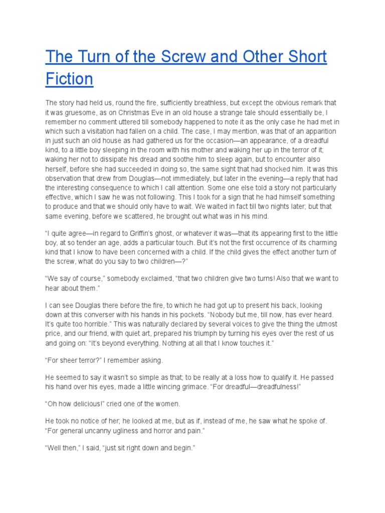 The Turn of The Screw and Other Short Fiction-1 | PDF