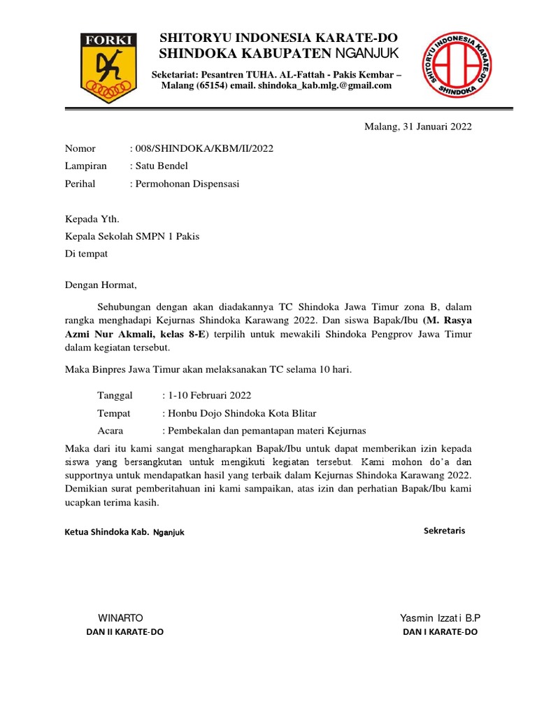 Surat Dispen | PDF