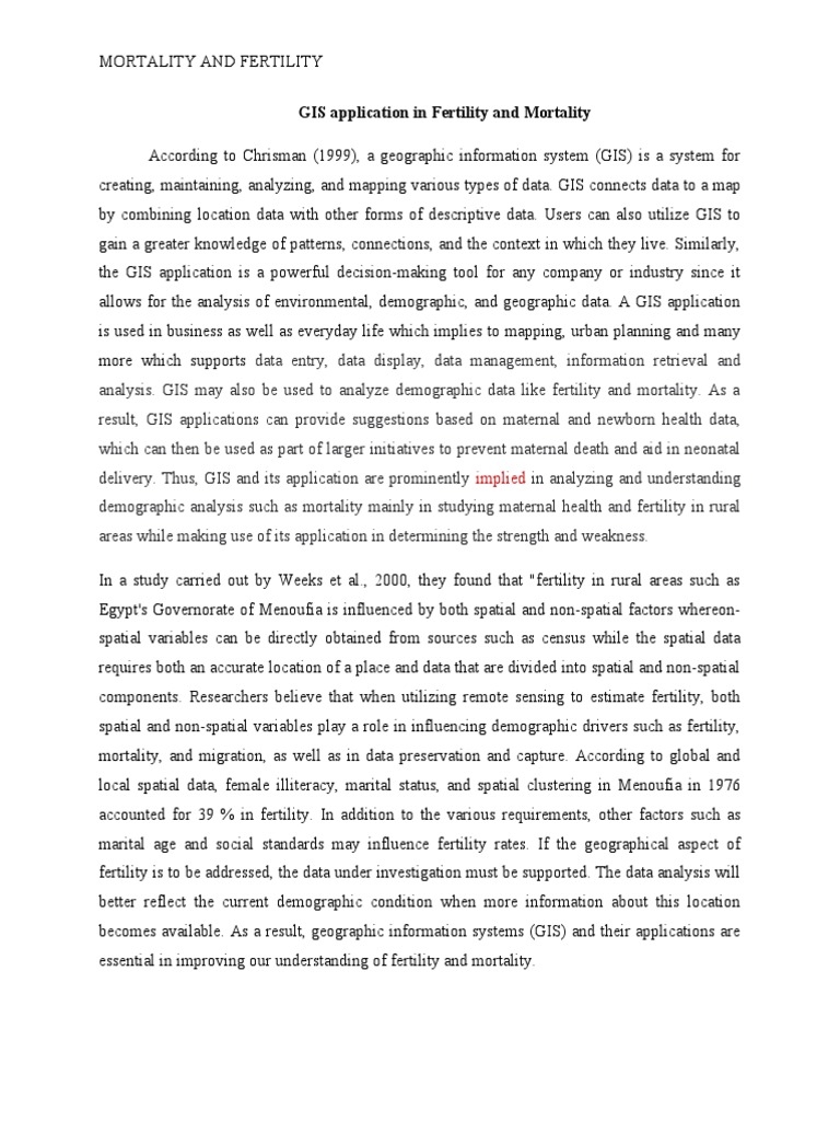 GIS Group Assignment | PDF